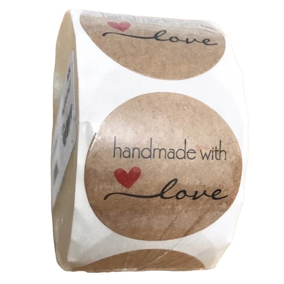 Source Unknown | Design | A2 Stickers Handmade With Love 50ct Round ...